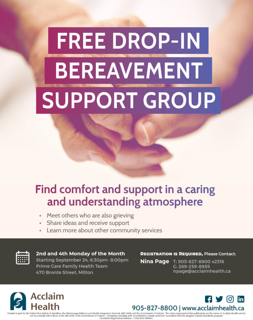 Milton Drop-In Bereavement Support Group | Townsend Smith Foundation